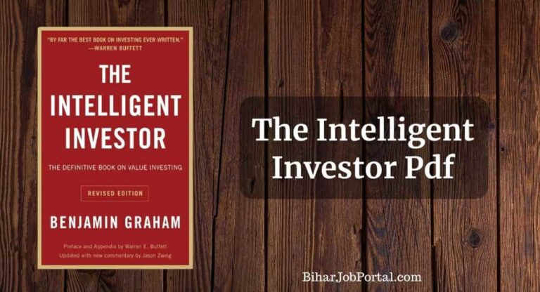 The Intelligent Investor by Benjamin Graham Pdf Download Here