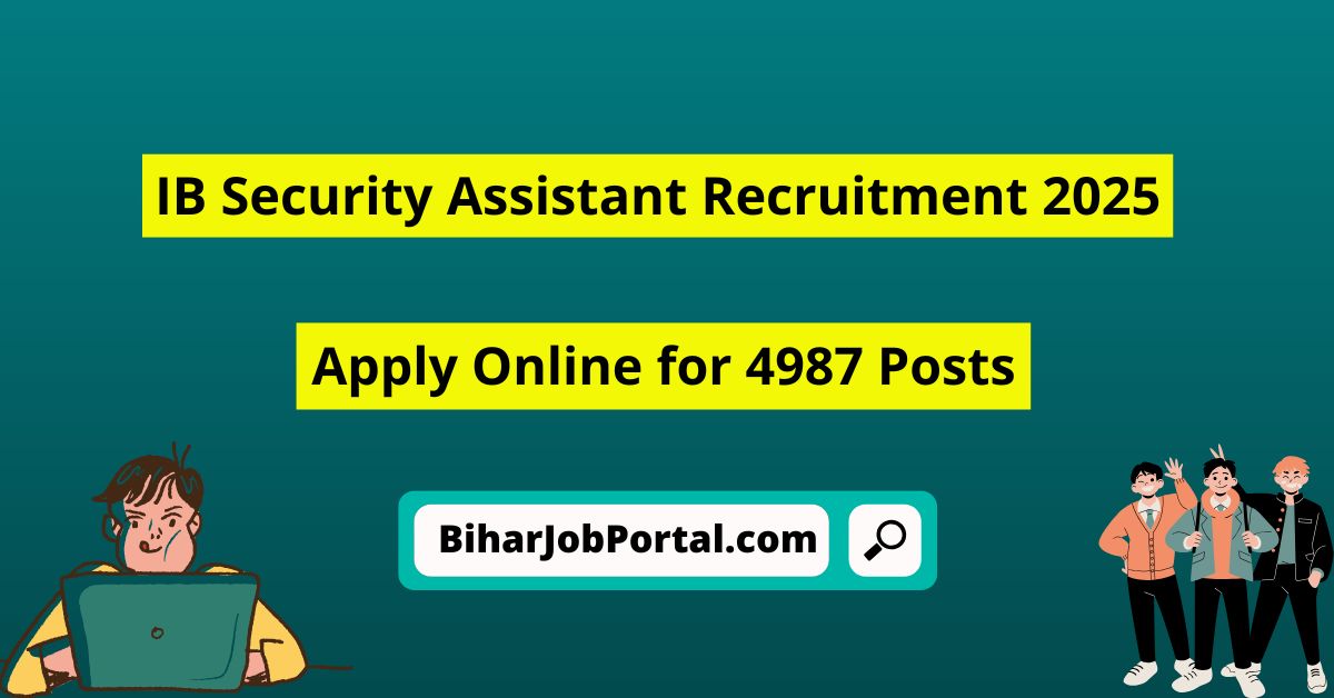 IB Security Assistant Recruitment 2025 - Apply Online for 4987 Posts